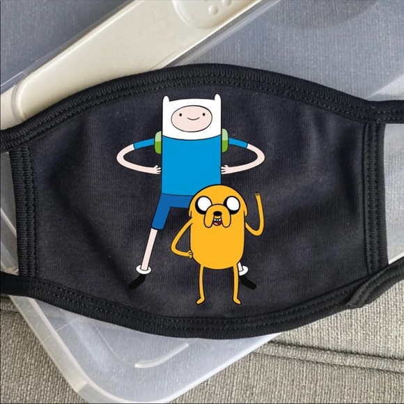 Hand Crafted | Accessories | Adventure Time Jake And Fin Face Mask ...